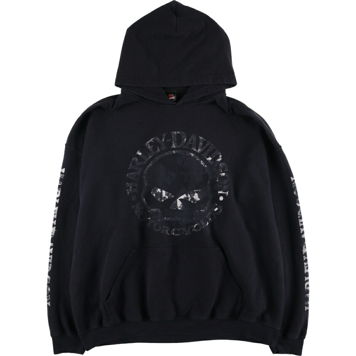 商品詳細 ブランド・Harley-Davidson・ハーレーダビッドソン・ 特徴・プルオーバー・長袖・両面プリント・袖プリント・ モデル/形状・スウェットプルオーバーパーカー・ 素材・コットン:50%・ポリエステル:50%・ 色・ブラック系...