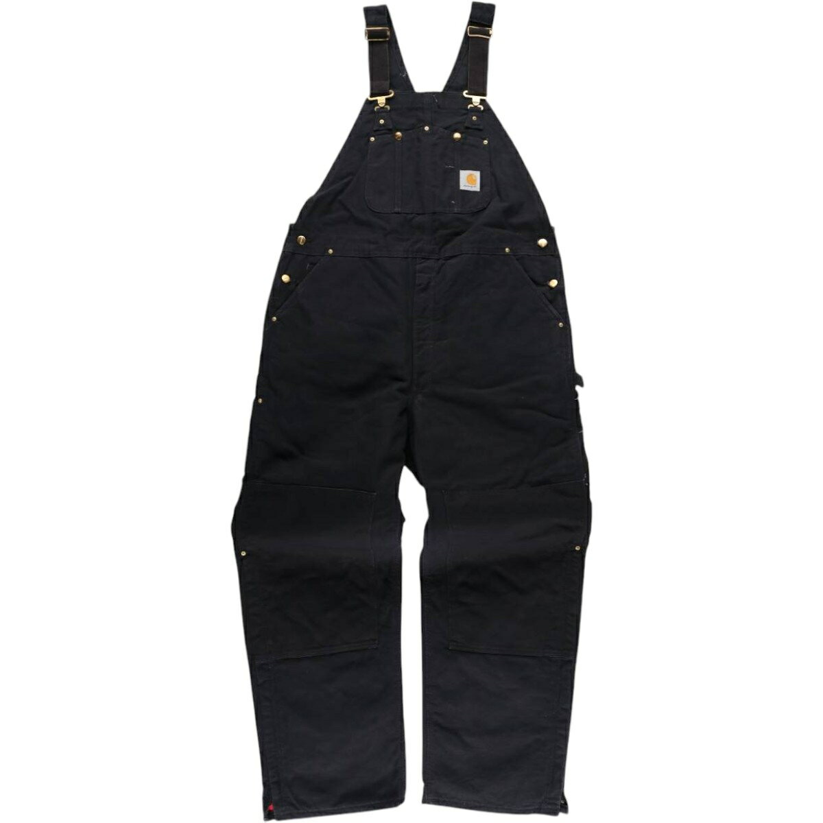 商品詳細 ブランド・Carhartt・カーハート・ 特徴・ハンマーループ・ビッグサイズ・ジッパーフライ・ワイドパンツ・キルティングライナー・ モデル/形状・ダブルニー ダック オーバーオール・ 素材・コットン:100%・ 色・ブラック系 黒...