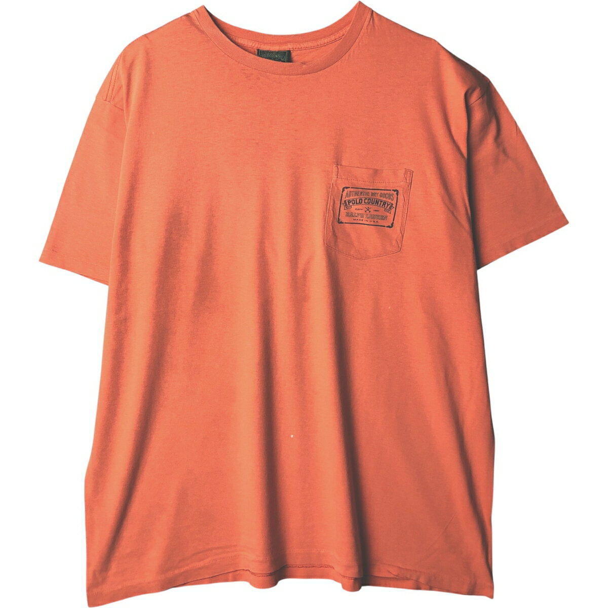 商品詳細 ブランド・Ralph Lauren・ラルフローレン・ 特徴・クルーネック(丸首)・半袖・ モデル/形状・POLO COUNTRY ポロカントリー・半袖 ポケットTシャツ・ 素材・コットン:100%・ 色・オレンジ系・ 柄・プリント...
