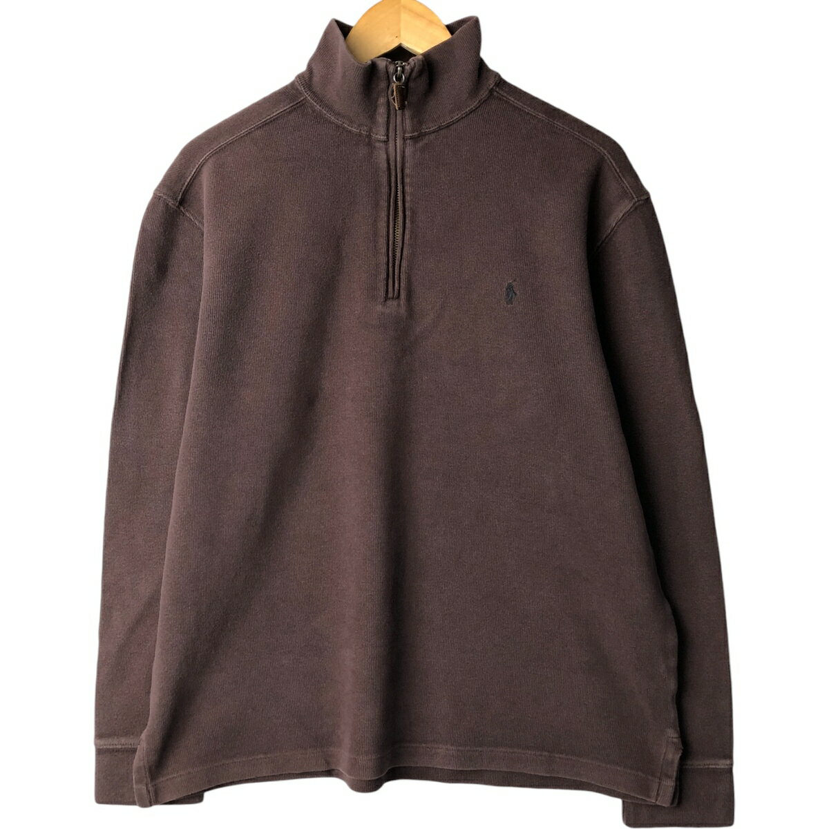 商品詳細 ブランド・Ralph Lauren・ラルフローレン・ 特徴・ハーフジップ・長袖・ モデル/形状・POLO by Ralph Lauren・ハーフジップスウェットシャツ トレーナー・ 素材・コットン:100%・ 色・ブラウン系 茶色...