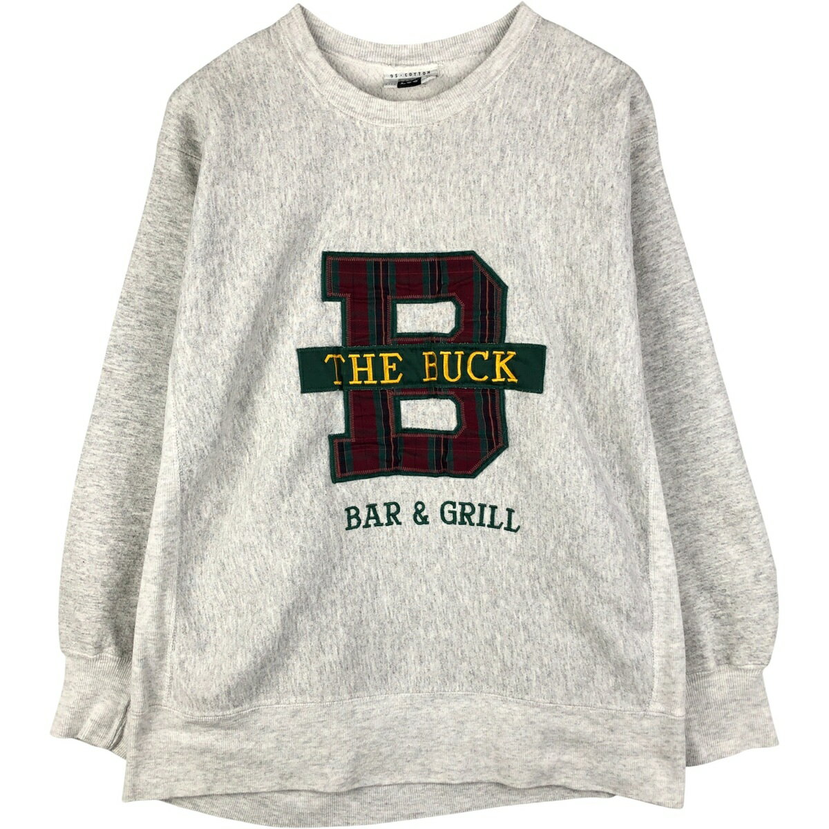 商品詳細 ブランド・Lee・リー・ 特徴・クルーネック(丸首)・ヴィンテージ・長袖・ モデル/形状・アドバタイジング スウェットシャツ トレーナー・ 素材・不明・ 色・グレー系 灰色・ 柄・パッチ・ 生産国・USA製・ 年代 サイズ・表記サ...