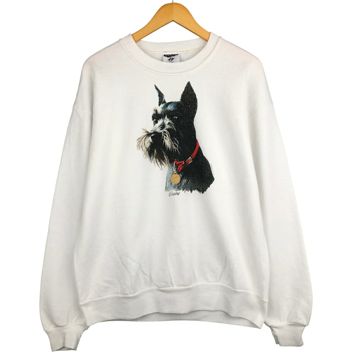 商品詳細 ブランド・Jerzees・ジャージーズ・ 特徴・クルーネック(丸首)・長袖・ヴィンテージ・ モデル/形状・アニマル スウェットシャツ トレーナー・ 素材・コットン:50%・ポリエステル:50%・ 色・ホワイト系 白色・ 柄・プリン...