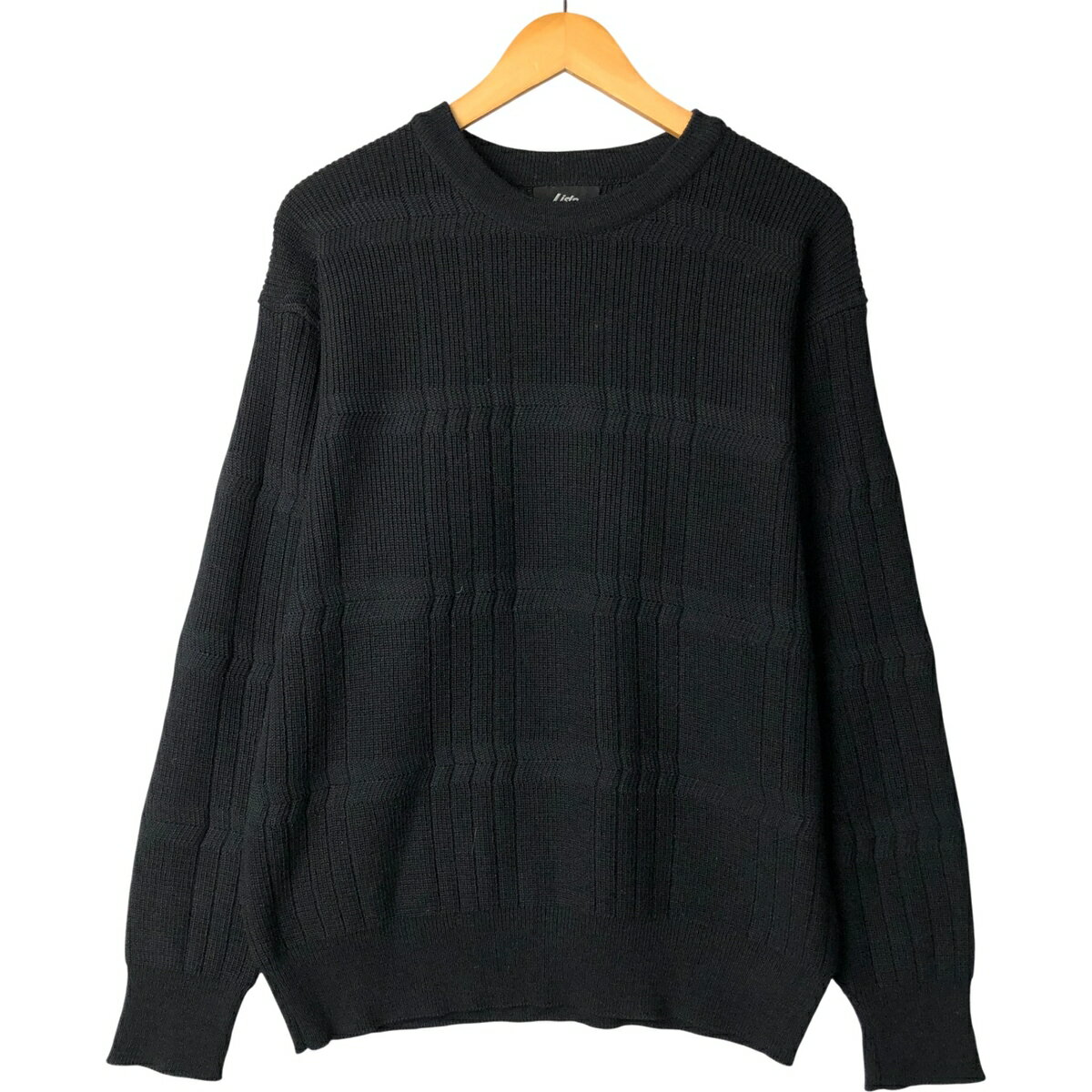 商品詳細 ブランド・Lido Sports・ 特徴・クルーネック(丸首)・長袖・ヴィンテージ・リブ編み・ モデル/形状・ウールニットセーター・ 素材・ウール:100%・ 色・ブラック系 黒色・ 柄・無地・ 生産国・USA製・ 年代・90年代...