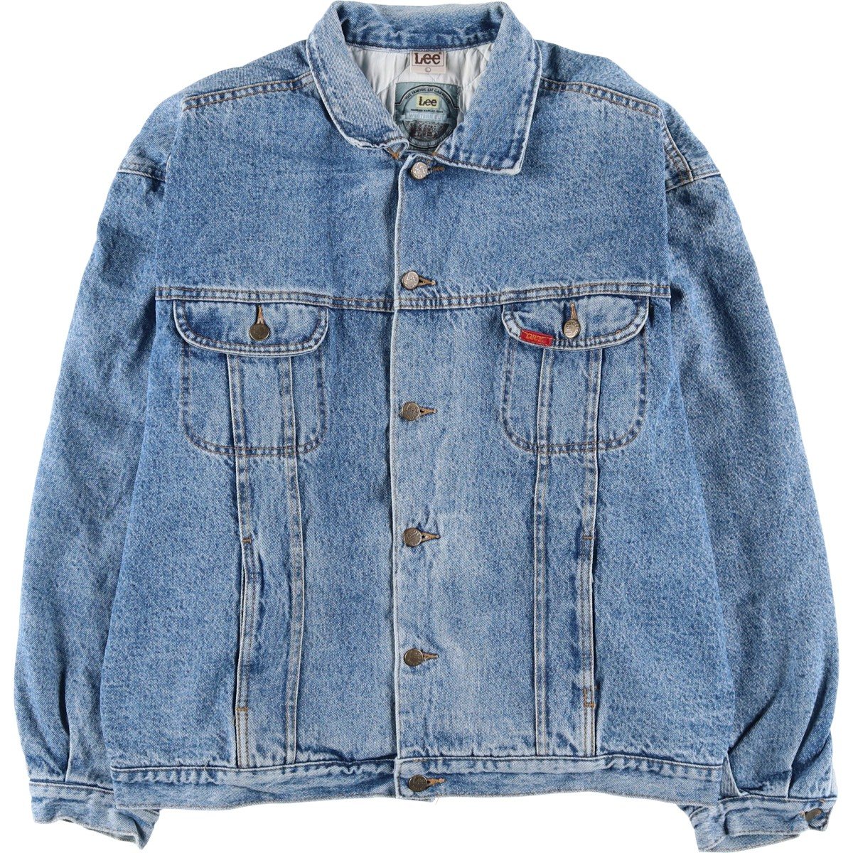 商品詳細 ブランド・Lee・リー・ 特徴・厚手・キルティングライナー・長袖・ヴィンテージ・ モデル/形状・WESTERN CUT RIDERS ライダース・デニムジャケット Gジャン・ 素材・コットン:100%・ 色・ブルー系 青色・ 柄・...