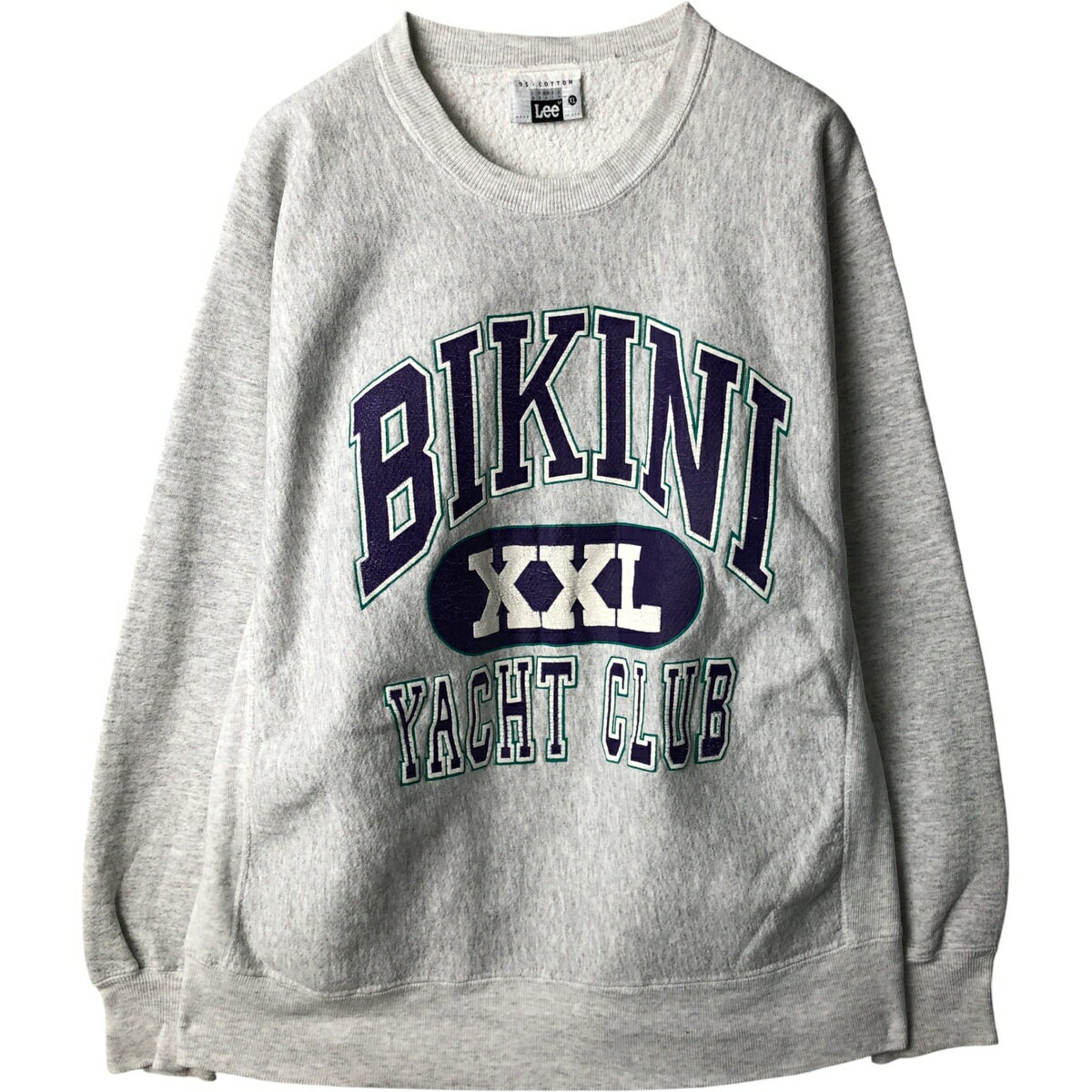 商品詳細 ブランド・Lee・リー・ 特徴・クルーネック(丸首)・長袖・ヴィンテージ・ モデル/形状・カレッジスウェットシャツ トレーナー・ 素材・コットン:95%・ 色・グレー系 灰色・ 柄・プリント・ 生産国・USA製・ 年代・90年代・...