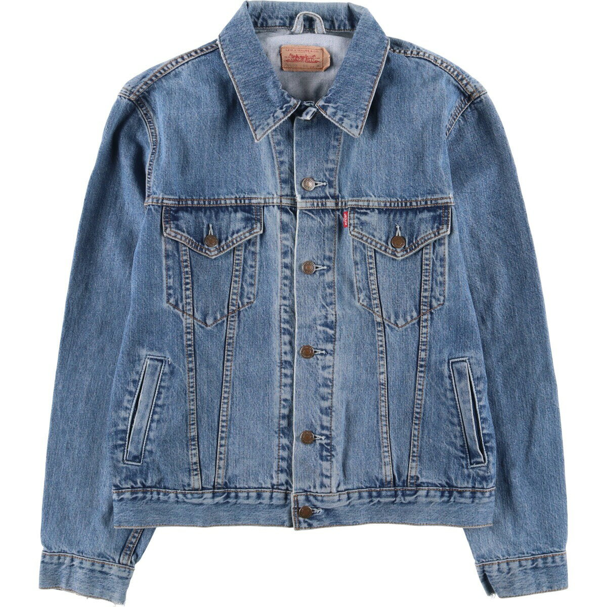 商品詳細 ブランド・Levi's・リーバイス・ 特徴・薄手・長袖・ モデル/形状・ユーロモデル・デニムジャケット Gジャン・ 素材・コットン:100%・ 色・ブルー系 青色・ 柄・無地・ 生産国・トルコ製・ 年代 サイズ・表記サイズ:M・着...