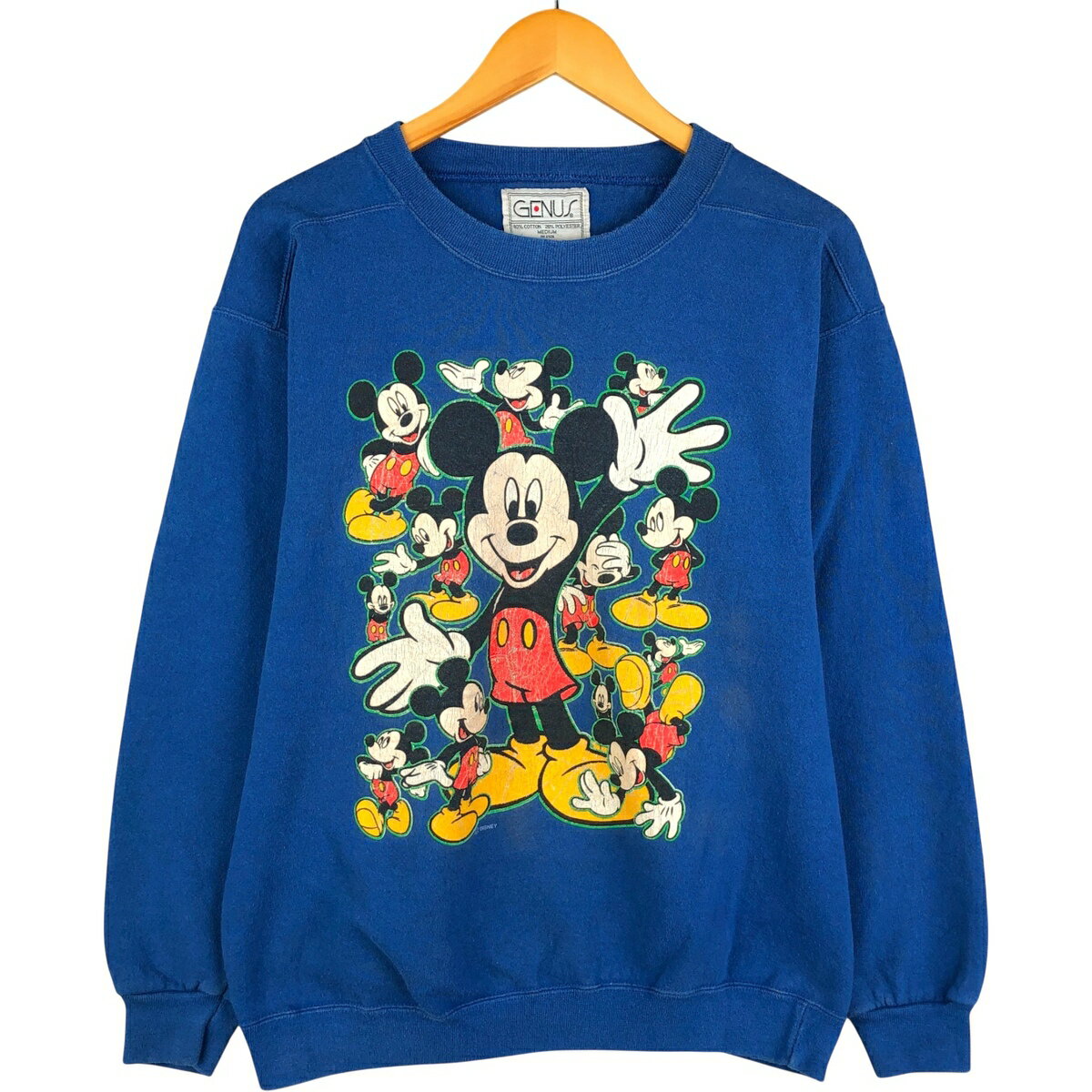 商品詳細 ブランド・GENUS・ 特徴・クルーネック(丸首)・長袖・ モデル/形状・MICKEY MOUSE ミッキーマウス・キャラクタースウェットシャツ トレーナー・ 素材・コットン:80%・ポリエステル:20%・ 色・ブルー系 青色・ ...