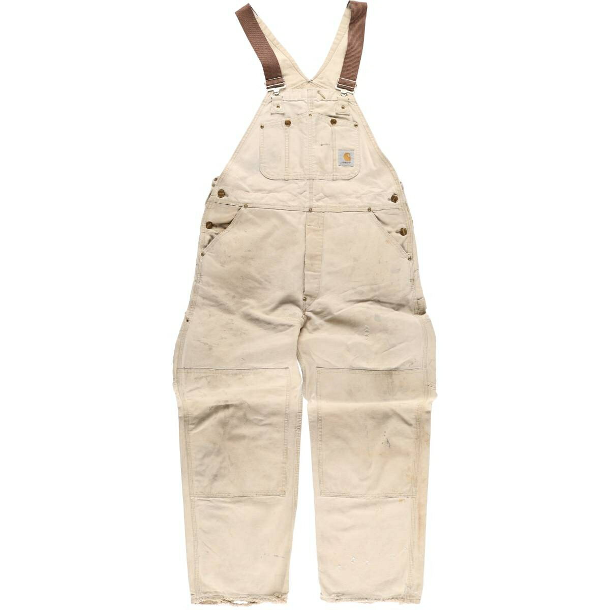 商品詳細 ブランド・Carhartt・カーハート・ 特徴・ハンマーループ・フェード・ボタンフライ・ワイドパンツ・スパナポケット・ モデル/形状・ダブルニー ダック オーバーオール・ 素材・不明・ 色・ベージュ系・ 柄・無地・ロゴパッチ・ 生...