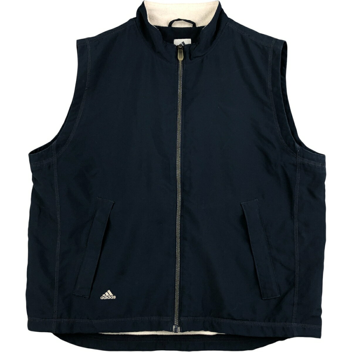商品詳細 ブランド・adidas・アディダス・ 特徴・厚手・フルジップ・フリースライナー・ モデル/形状・CLIMASHELL WIND・ベスト・ 素材・ポリエステル:100%・ 色・ネイビー系 紺色・ 柄・ロゴ刺繍・パッチ・ 生産国・台湾...