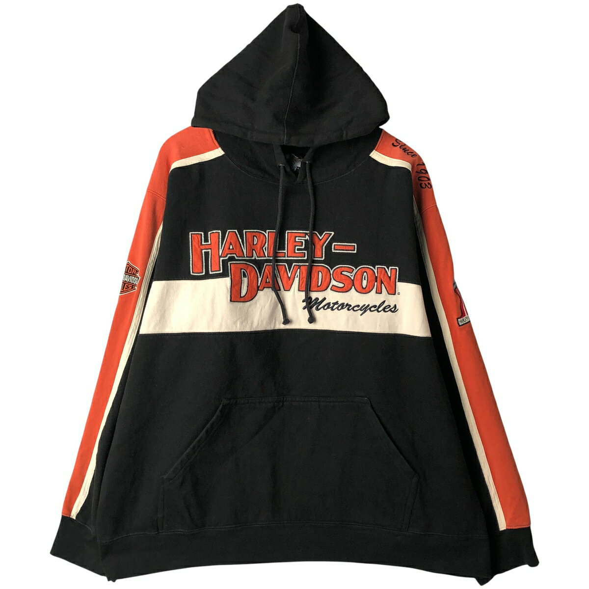 商品詳細 ブランド・Harley-Davidson・ハーレーダビッドソン・ 特徴・プルオーバー・長袖・ モデル/形状・アドバタイジング スウェットプルオーバーパーカー・ 素材・コットン:80%・ポリエステル:20%・ 色・ブラック系 黒色・...