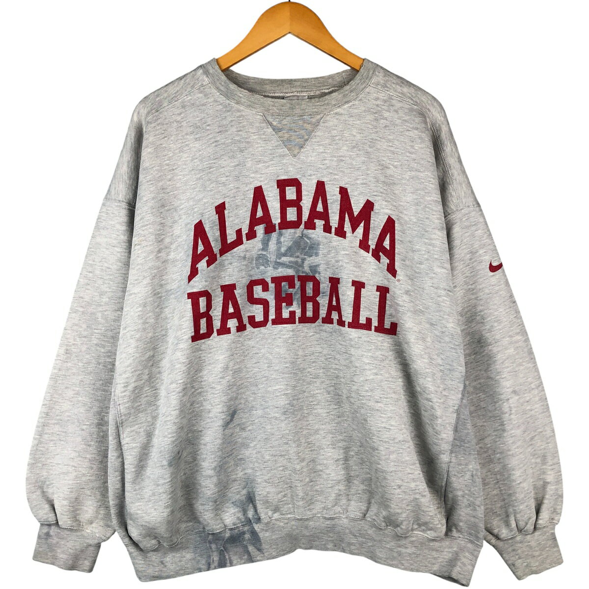 商品詳細 ブランド・NIKE・ナイキ・ 特徴・クルーネック(丸首)・長袖・ヴィンテージ・前Vガゼット・ モデル/形状・カレッジスウェットシャツ トレーナー・ 素材・コットン:80%・ポリエステル:20%・ 色・グレー系 灰色・ 柄・プリント...