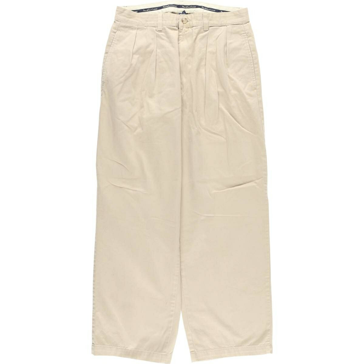 商品詳細 ブランド・Ralph Lauren・ラルフローレン・ 特徴・ツータック・ワイドパンツ・ジッパーフライ・ モデル/形状・Polo Ralph Lauren ・チノパンツ・ 素材・コットン:100%・ 色・ベージュ系・ 柄・無地・ロゴ...