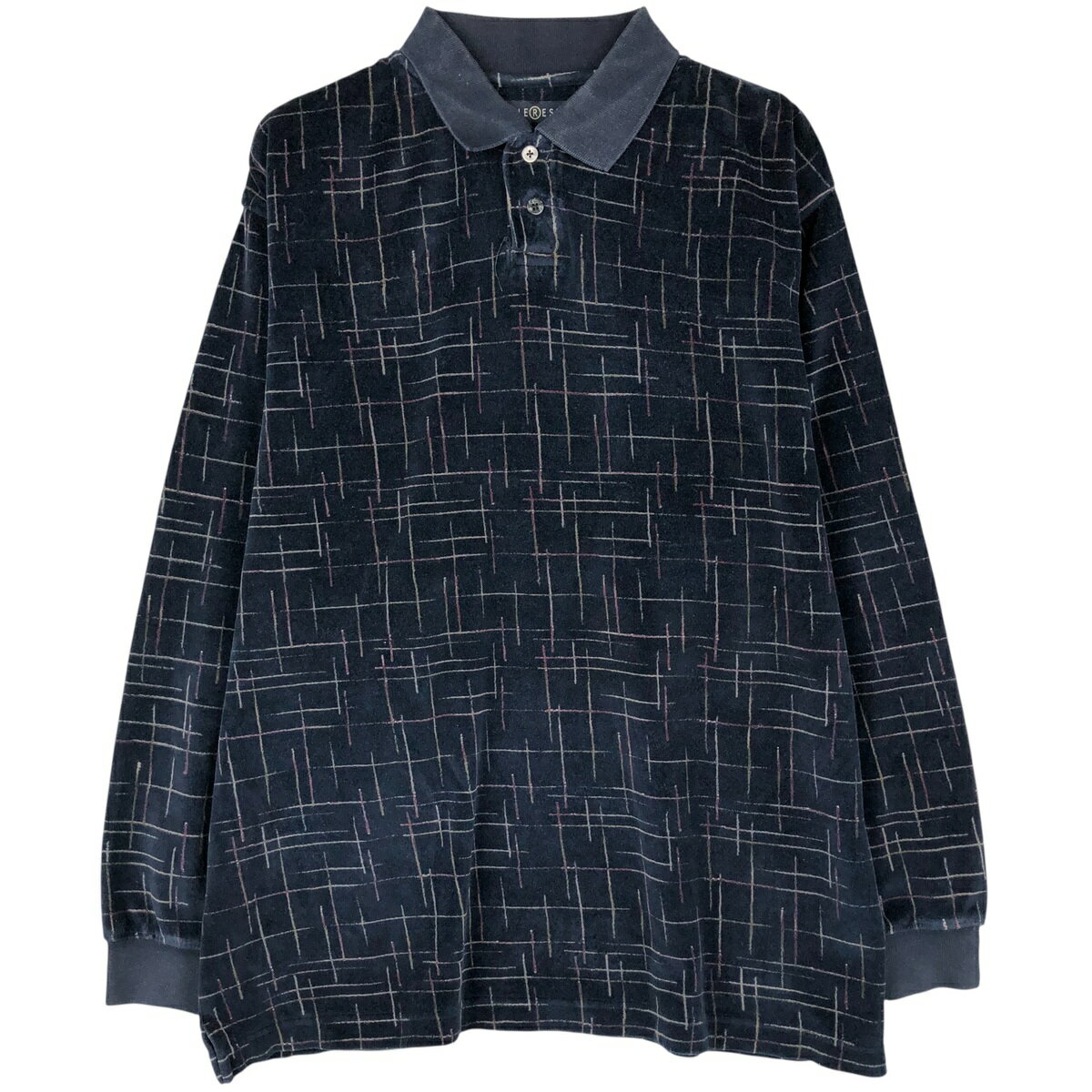 商品詳細 ブランド・CHERESKIN・ 特徴・レギュラーカラー・長袖・ベロア・ モデル/形状・長袖 ポロシャツ・ 素材・コットン:80%・ポリエステル:20%・ 色・ネイビー系 紺色・グレー系 灰色・ 柄・総柄・ 生産国・インド製・ 年代...