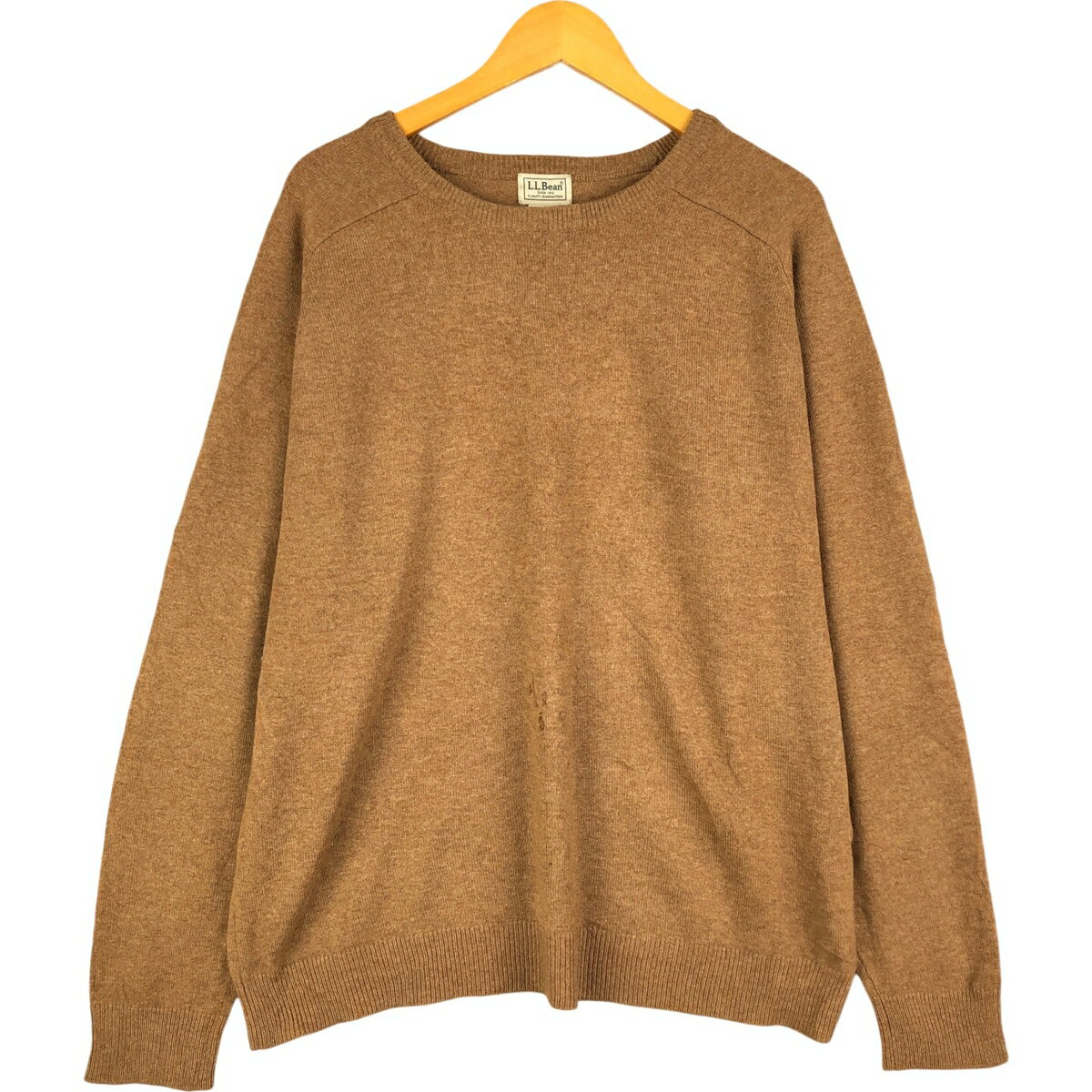 商品詳細 ブランド・L.L.Bean・エルエルビーン・ 特徴・クルーネック(丸首)・長袖・ラグランスリーブ・ モデル/形状・ラムウールニットセーター・ 素材・ラムウール:100%・ 色・ブラウン系 茶色・ 柄・無地・ 生産国・中国製・ 年代...