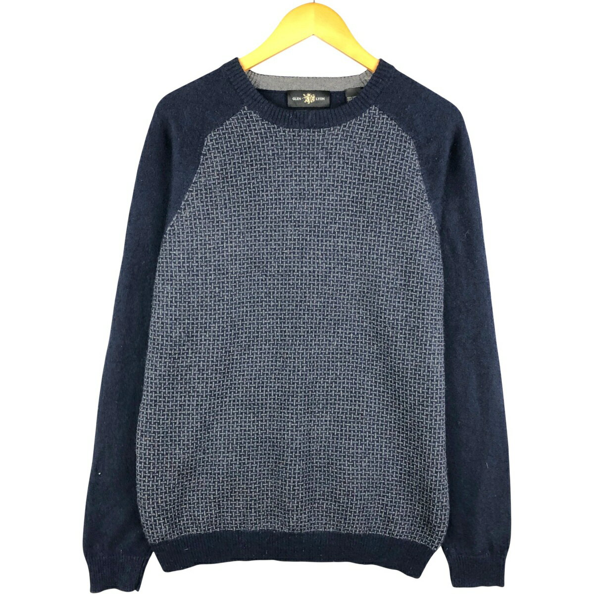 商品詳細 ブランド・GLEN LYON・ 特徴・クルーネック(丸首)・長袖・ラグランスリーブ・切替・ モデル/形状・カシミアニットセーター・ 素材・カシミア:100%・ 色・ネイビー系 紺色・グレー系 灰色・ 柄・総柄・ 生産国・中国製・ ...