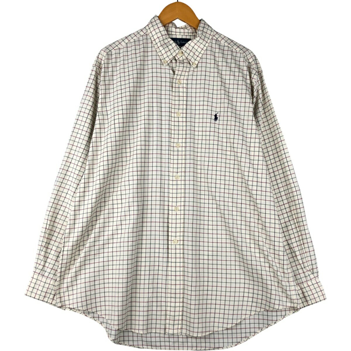 商品詳細 ブランド・Ralph Lauren・ラルフローレン・ 特徴・薄手・長袖・ボタンダウン・ モデル/形状・CLASSIC FIT・長袖 ボタンダウンチェックシャツ・ 素材・コットン:100%・ 色・オフホワイト系 淡白色・レッド系 赤...