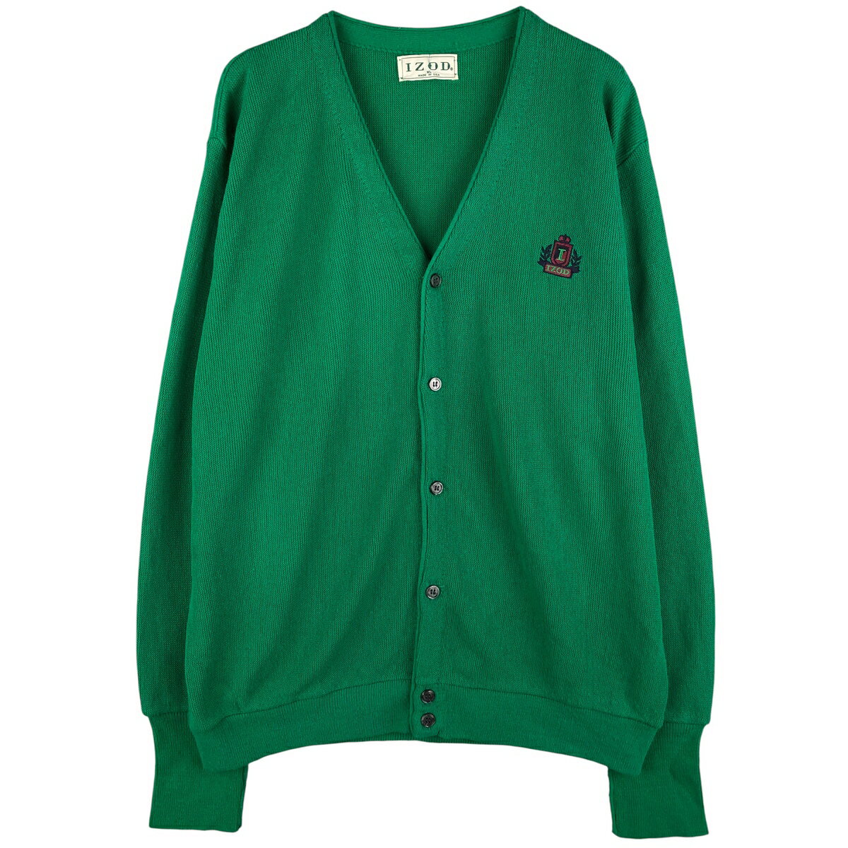 商品詳細 ブランド・IZOD・アイゾット・ 特徴・長袖・ヴィンテージ・ モデル/形状・アクリルニットカーディガン・ 素材・アクリル:100%・ 色・グリーン系 緑色・ 柄・無地・ワンポイント・ 生産国・USA製・ 年代・90年代・ サイズ・...