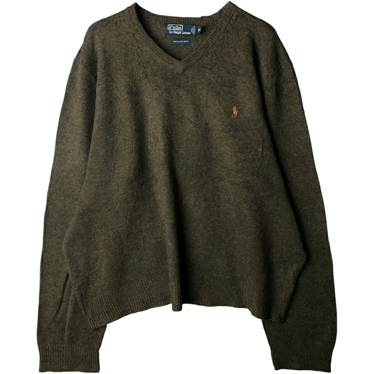 商品詳細 ブランド・Ralph Lauren・ラルフローレン・ 特徴・長袖・Vネック・ モデル/形状・POLO by Ralph Lauren・Vネック ラムウールニットセーター・ 素材・ラムウール:100%・ 色・カーキ系 セージグリーン...