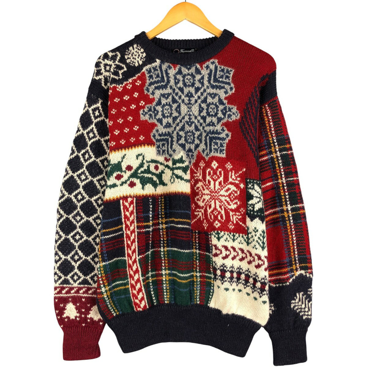 商品詳細 ブランド・Faconnable・ 特徴・長袖・クルーネック(丸首)・ヴィンテージ・クレイジーパターン・ モデル/形状・ノルディックセーター・ 素材・アルパカ:100%・ 色・マルチカラー・ 柄・スノー柄 雪柄・ 生産国・ボリビア製...