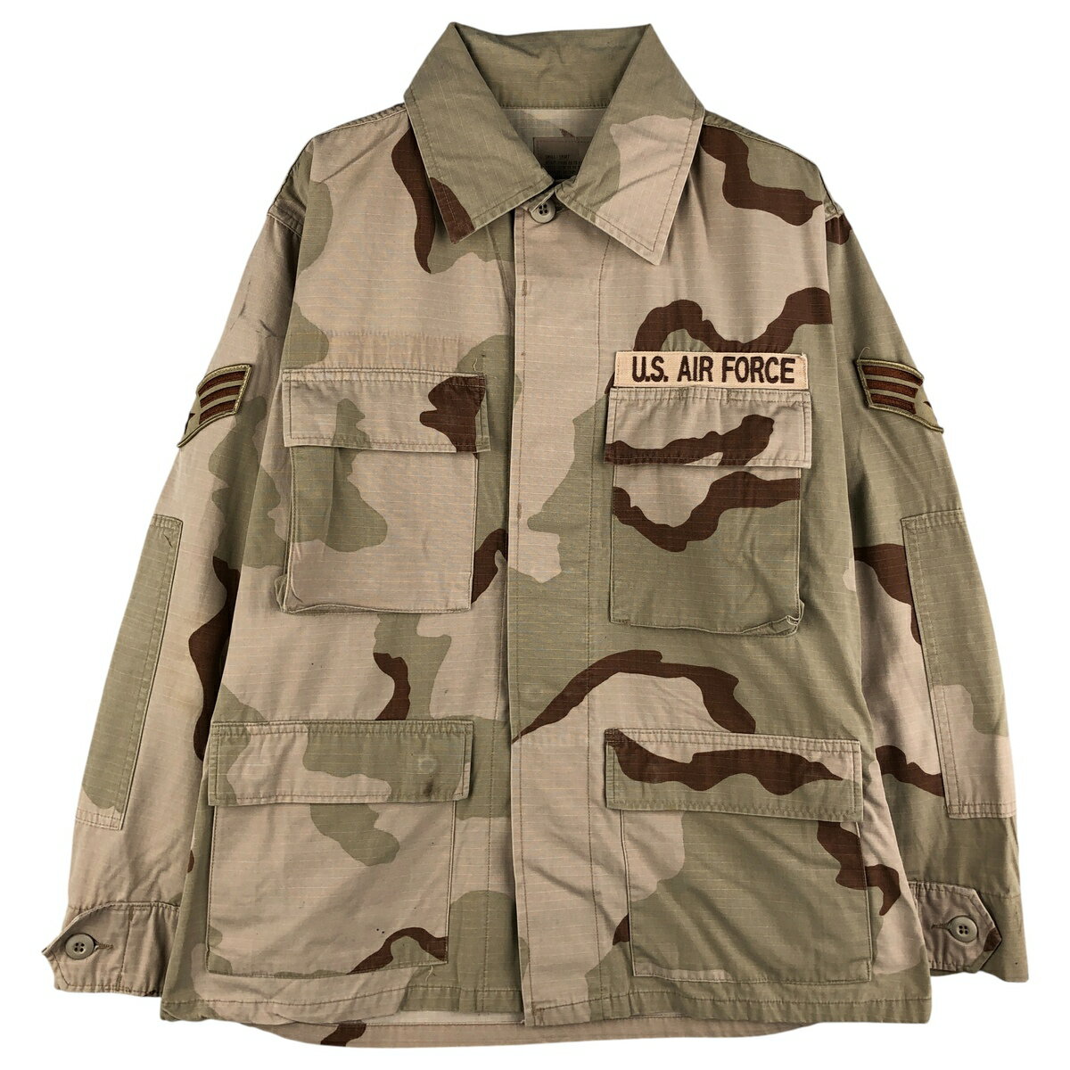 商品詳細 ブランド・UNKNOWN・ 特徴・薄手・米軍実品・USAF・リップストップ・96年納品・ モデル/形状・COAT DESERT CAMOUFLAGE PATTERN COMBAT・ミリタリージャケット・ 素材・ナイロン・コットン・...