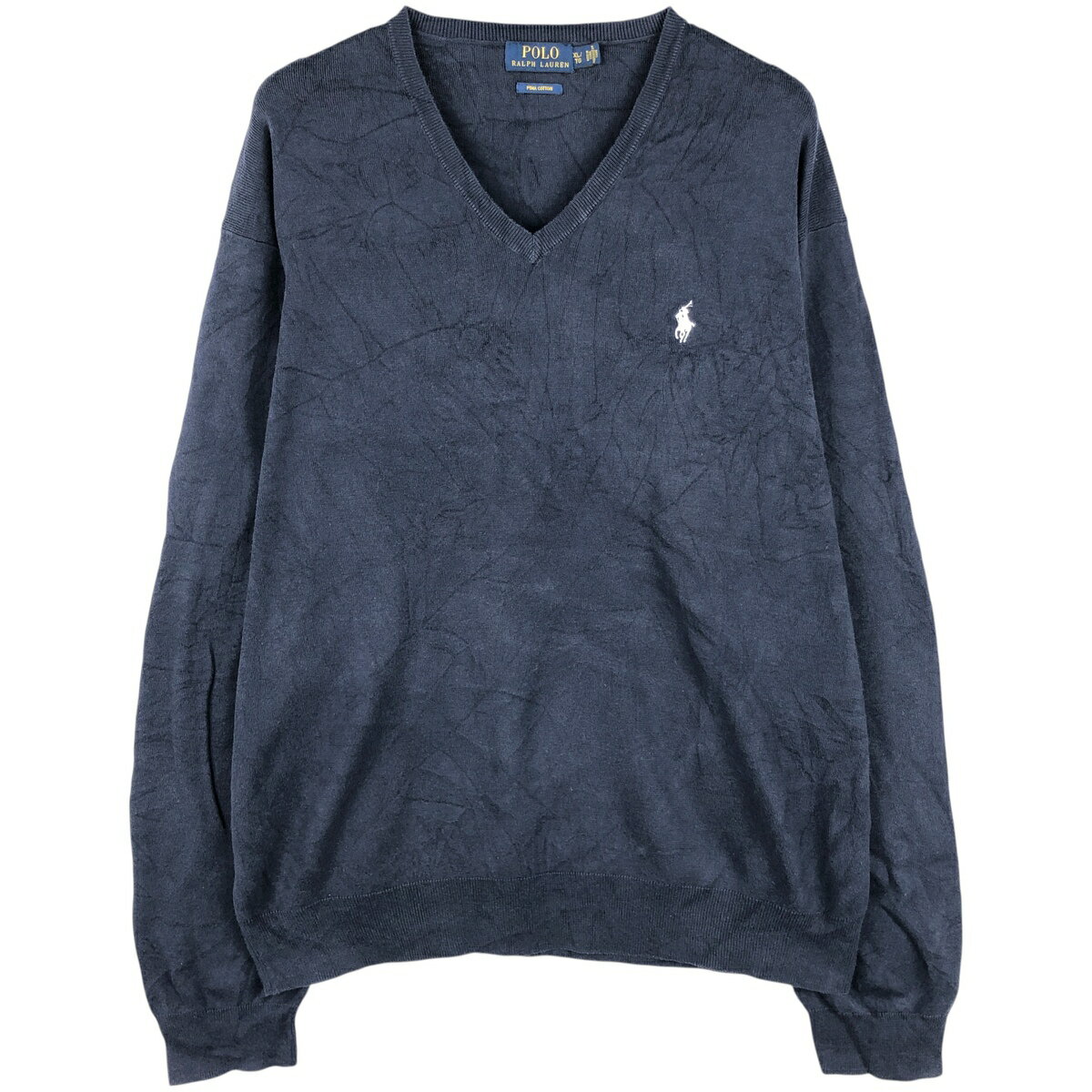 商品詳細 ブランド・Ralph Lauren・ラルフローレン・ 特徴・長袖・Vネック・ モデル/形状・POLO RALPH LAUREN・Vネック ピマコットンニットセーター・ 素材・ピマコットン:100%・ 色・ネイビー系 紺色・ 柄・無...