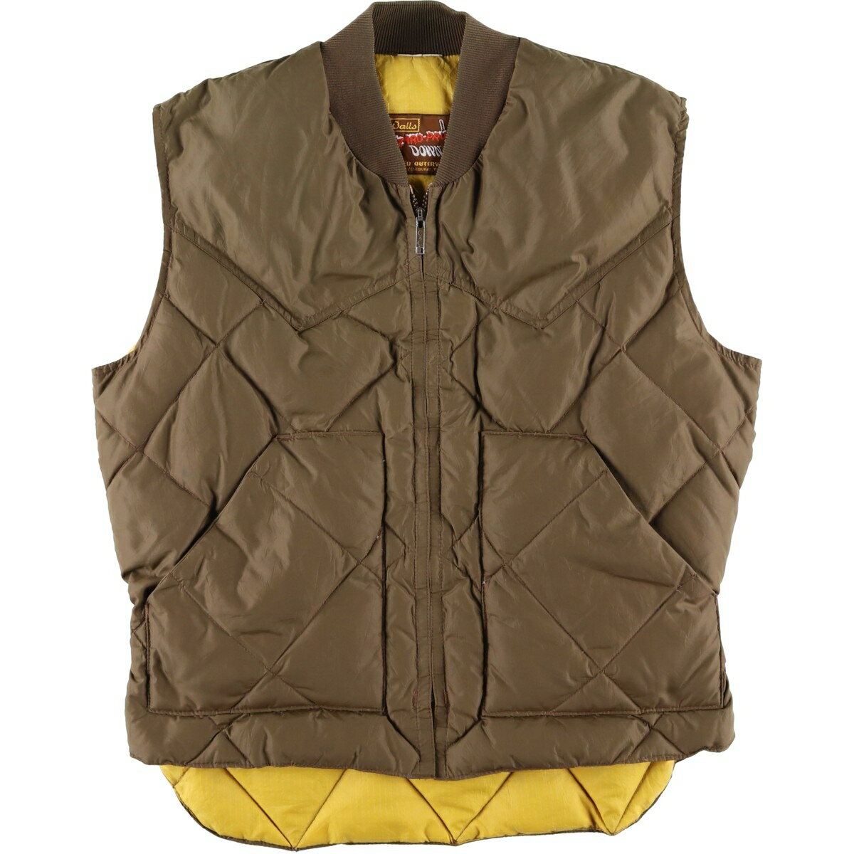 商品詳細 ブランド・WALLS・ウォールズ・ 特徴・厚手・ヴィンテージ・フルジップ・ モデル/形状・Blizzard-Pruf・ダウンベスト・ 素材・不明・ 色・ブラウン系 茶色・ 柄・無地・ 生産国・不明・ 年代・80年代・ サイズ・メン...