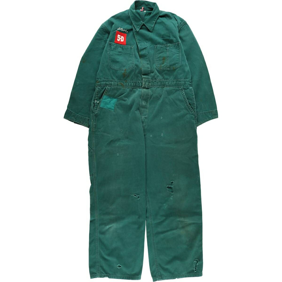 商品詳細 ブランド・UNITOG・ユニトグ・ 特徴・ヴィンテージ・雰囲気系 ボロ・チェーンステッチ チェーン刺繍・ワイドパンツ・フルボタン・ モデル/形状・長袖 オールインワン つなぎ・ 素材・不明・ 色・グリーン系 緑色・ 柄・刺繍・ワッ...