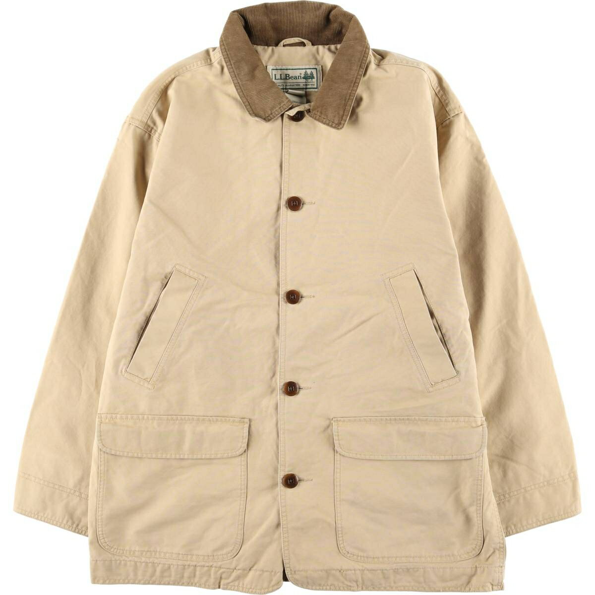 商品詳細 ブランド・L.L.Bean・エルエルビーン・ 特徴・厚手・ハーフ丈・コーデュロイ襟・長袖・ モデル/形状・ダック ハンティングジャケット・ 素材・コットン:100%・ 色・ベージュ系・ 柄・無地・ 生産国・タイランド製・ 年代・9...