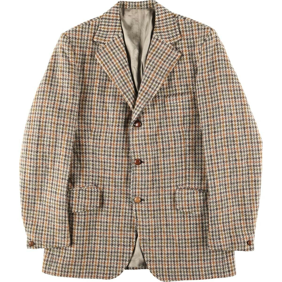 商品詳細 ブランド・Dunn and Co・ 特徴・厚手・サイドベンツ・3B 3つボタン・肩パットあり・総裏・ モデル/形状・Harris Tweed ハリスツイード・ウールテーラードジャケット・ 素材・ウール:100%・ 色・ベージュ系・...