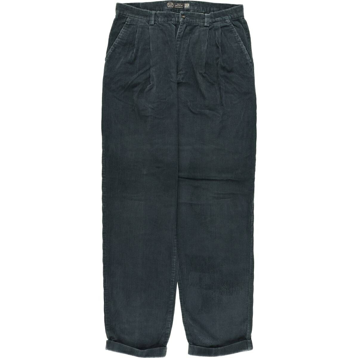 商品詳細 ブランド・GAP・ギャップ・ 特徴・厚手・ジッパーフライ・ワイドパンツ・ツータック・太畝・ モデル/形状・RELAXED FIT オールドギャップ・コーデュロイパンツ・ 素材・コットン:85%・ポリエステル:15%・ 色・グリーン...