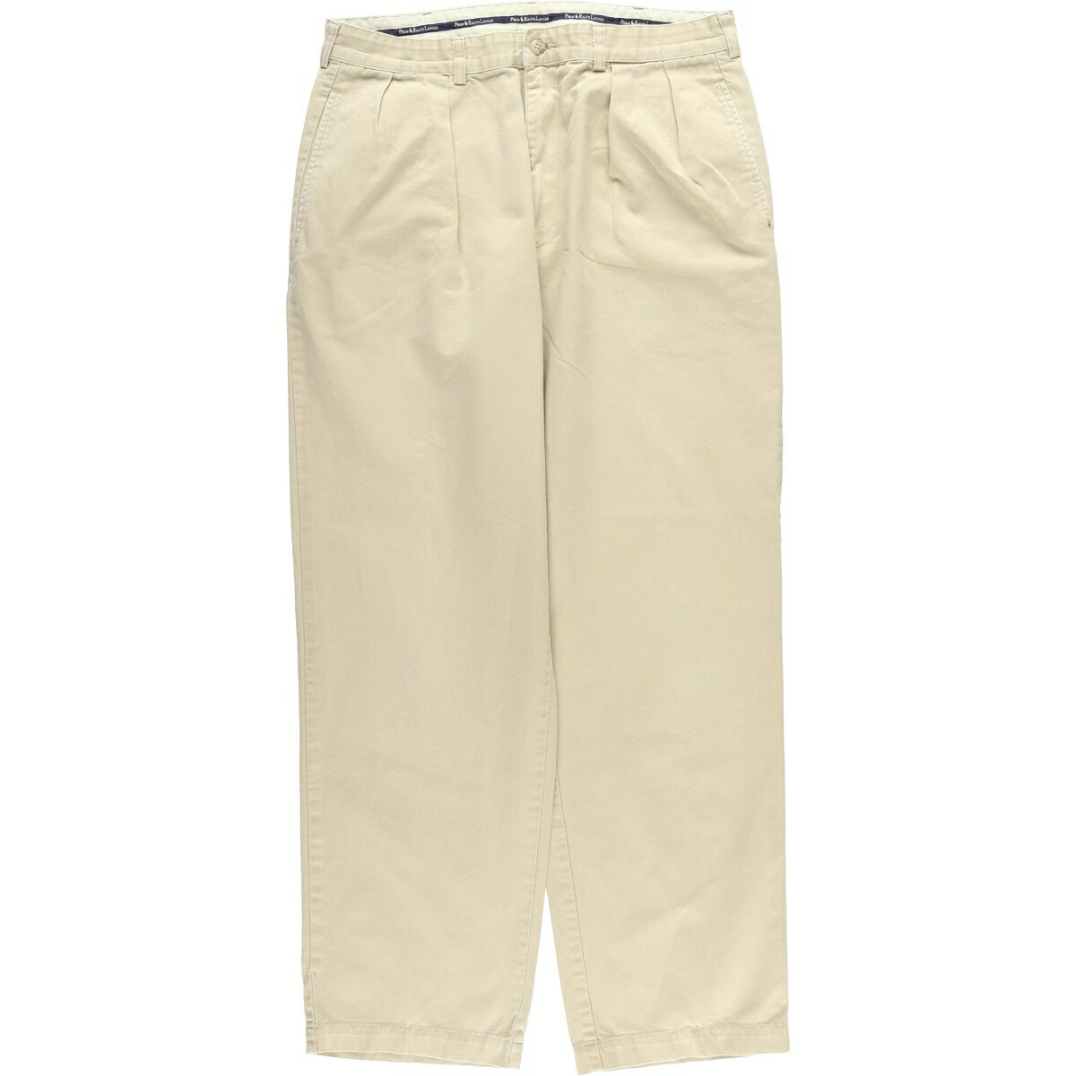 商品詳細 ブランド・Ralph Lauren・ラルフローレン・ 特徴・ジッパーフライ・ワイドパンツ・ツータック・ モデル/形状・Polo Ralph Lauren・チノパンツ・ 素材・コットン:100%・ 色・ベージュ系・ 柄・無地・パッチ...