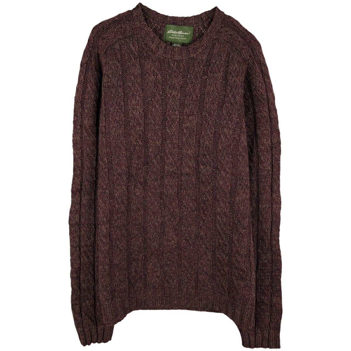 商品詳細 ブランド・Eddie Bauer・エディーバウアー・ 特徴・長袖・クルーネック(丸首)・ モデル/形状・ウールニットセーター・ 素材・ウール:100%・ 色・エンジ系 バーガンディ・ 柄・無地・ 生産国・中国製・ 年代・00年代・...