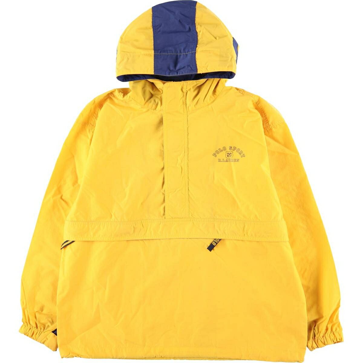 商品詳細 ブランド・Ralph Lauren・ラルフローレン・ 特徴・薄手・長袖・ドローコード・ハーフジップ・ モデル/形状・POLO SPORT ポロスポーツ・アノラックパーカー・ 素材・ナイロン:100%・ 色・イエロー系 黄色・ブルー...