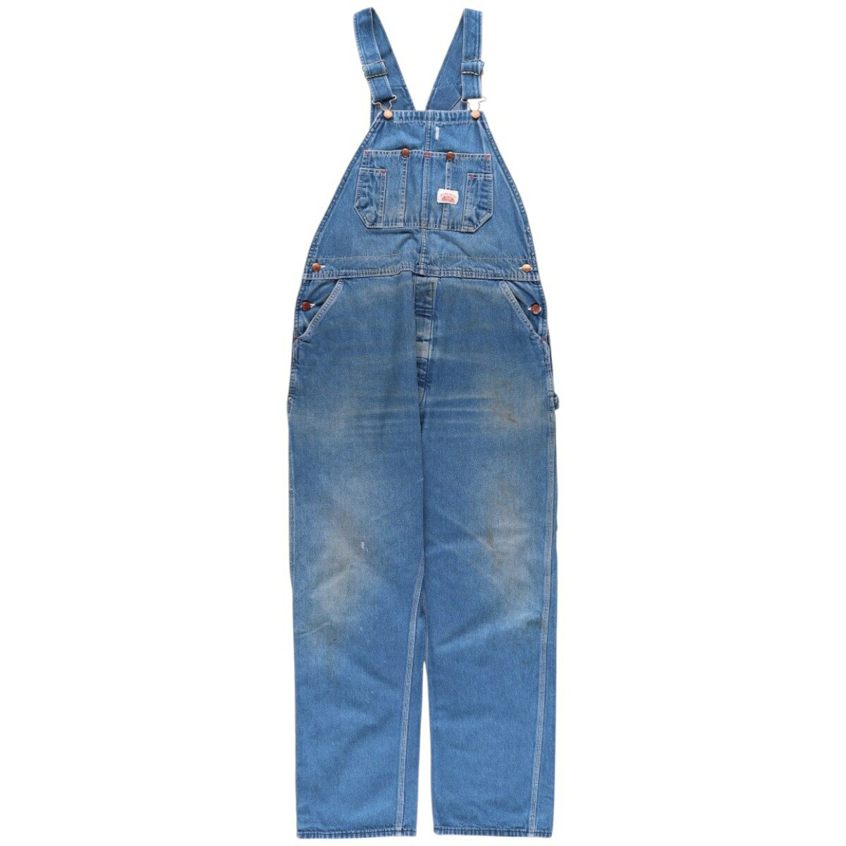 商品詳細 ブランド・Round House・ラウンドハウス・ 特徴・ボタンフライ・ハンマーループ・スパナポケット・ワイドパンツ・ モデル/形状・デニムオーバーオール・ 素材・不明・ 色・ブルー系 青色・ 柄・ロゴパッチ・無地・ 生産国・US...