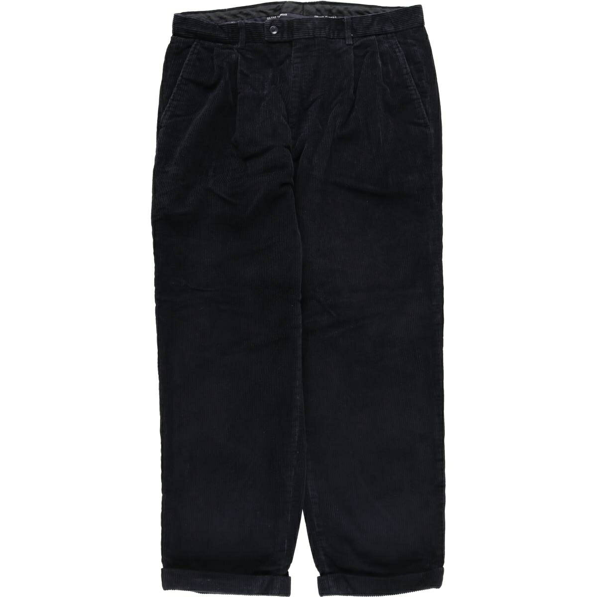 商品詳細 ブランド・GRANT THOMAS・ 特徴・厚手・ジッパーフライ・太畝・ツータック・ モデル/形状・コーデュロイパンツ・ 素材・コットン:100%・ 色・ネイビー系 紺色・ 柄・無地・ 生産国・バングラデシュ製・ 年代 サイズ・メ...