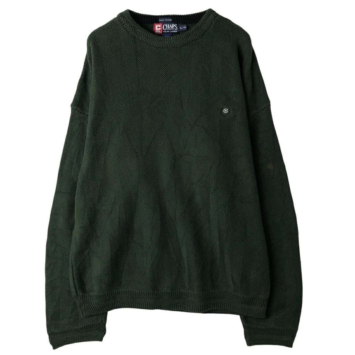 商品詳細 ブランド・Ralph Lauren・ラルフローレン・ 特徴・長袖・クルーネック(丸首)・ヘリンボーン・ モデル/形状・CHAPS チャップス・コットンニットセーター・ 素材・コットン:100%・ 色・グリーン系 濃緑・ 柄・無地・...