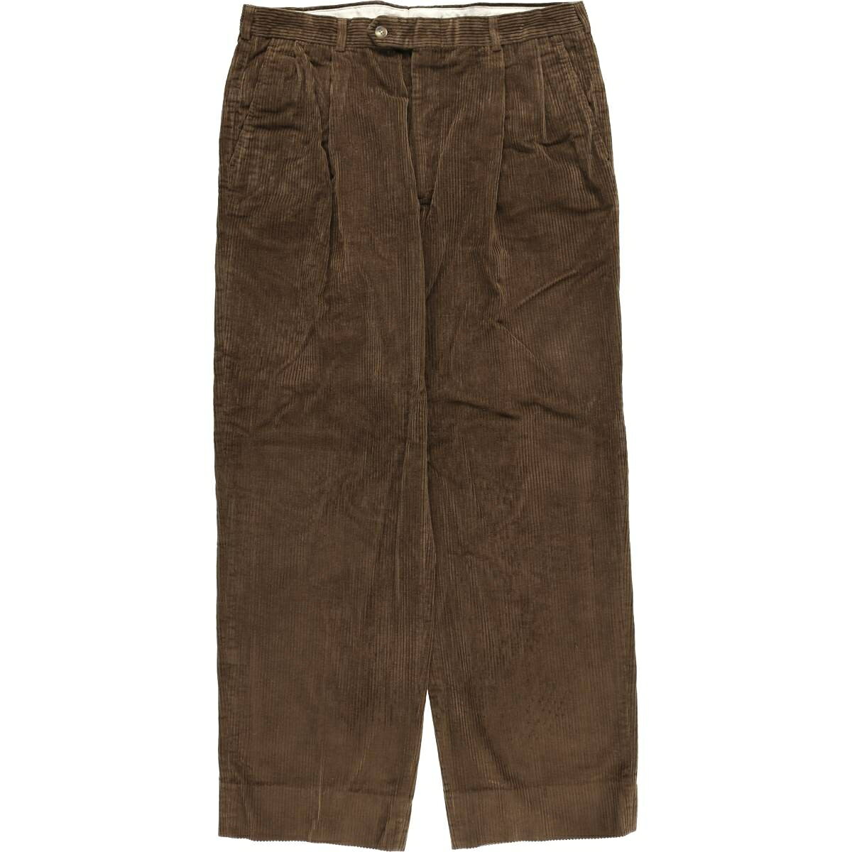 商品詳細 ブランド・Berle・ 特徴・厚手・ワイドパンツ・ジッパーフライ・ヴィンテージ・ツータック・ モデル/形状・コーデュロイパンツ・ 素材・不明・ 色・ブラウン系 茶色・ 柄・無地・ 生産国・USA製・ 年代・90年代・ サイズ・メン...