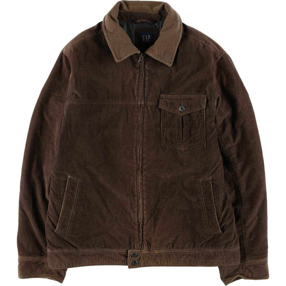 商品詳細 ブランド・GAP・ギャップ・ 特徴・厚手・フルジップ・中綿入り・長袖・ モデル/形状・コーデュロイジャケット・ 素材・コットン・ 色・ブラウン系 茶色・ 柄・無地・ 生産国・インド製・ 年代・00年代・ サイズ・メンズL・表記サイ...