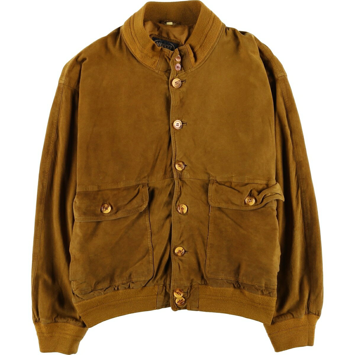 商品詳細 ブランド・MEUCCI・ 特徴・フルボタン・長袖・スタンドカラー・ヴィンテージ・ モデル/形状・バルスタージャケット・スエードレザーブルゾン・ 素材・本革レザー スエードレザー・ 色・ブラウン系 茶色・ 柄・無地・ 生産国・不明・...