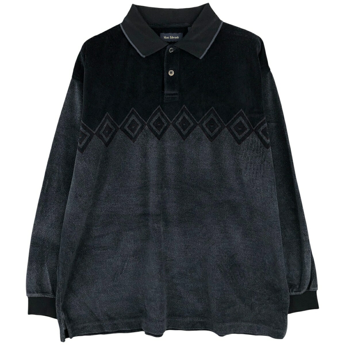 商品詳細 ブランド・Marc Edwards・ 特徴・レギュラーカラー・長袖・パイル地・ モデル/形状・長袖 ポロシャツ・ 素材・コットン:80%・ポリエステル:20%・ 色・ブラック系 黒色・グレー系 灰色・ 柄・総柄・ 生産国・インド製...