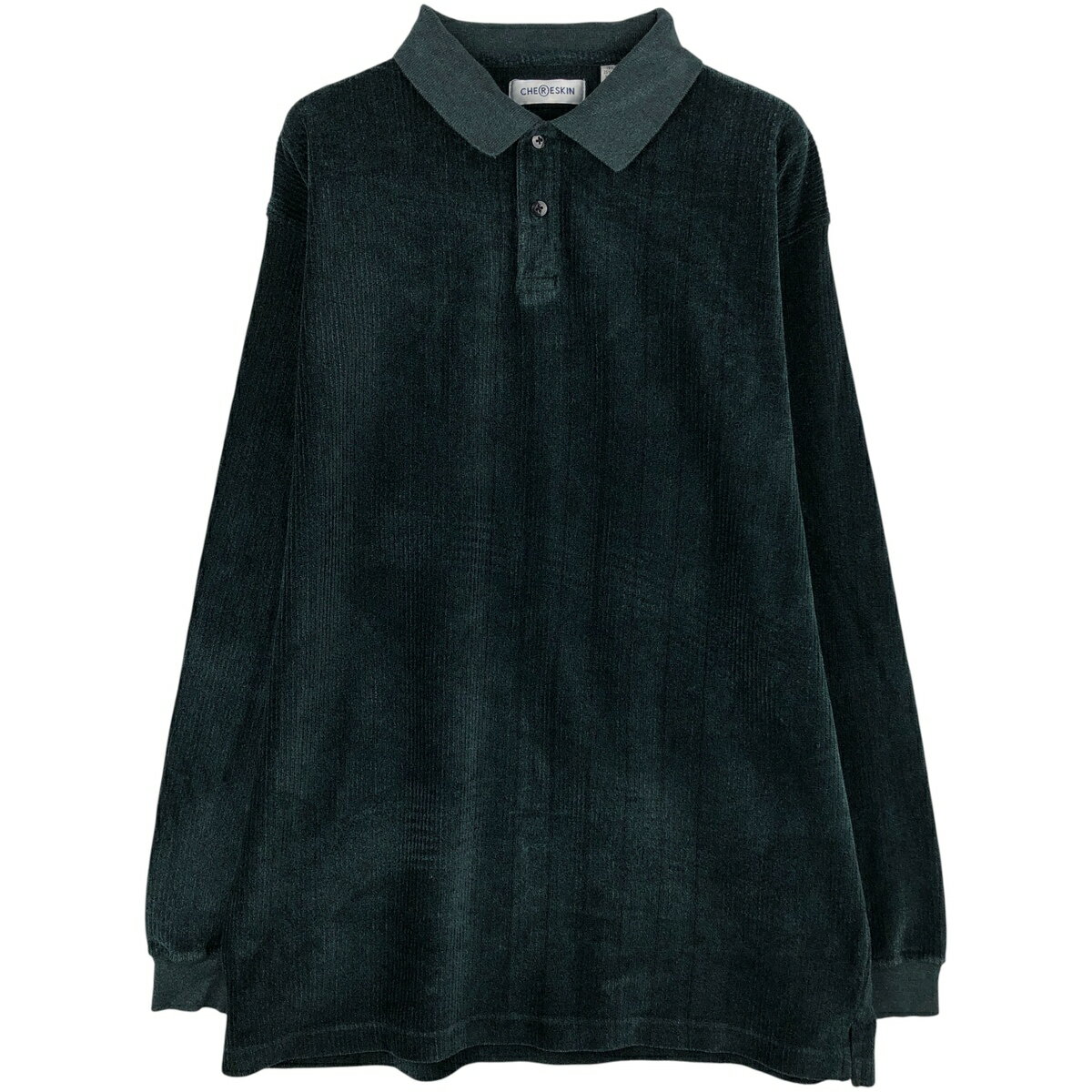 商品詳細 ブランド・CHERESKIN・ 特徴・レギュラーカラー・長袖・パイル地・ モデル/形状・長袖 ポロシャツ・ 素材・コットン:75%・ポリエステル:25%・ 色・グリーン系 濃緑・ 柄・無地・ 生産国・インド製・ 年代 サイズ・メン...