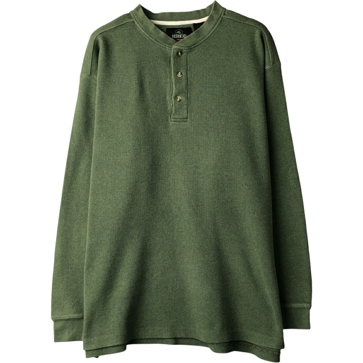 商品詳細 ブランド・RED HEAD・レッドヘッド・ 特徴・長袖・ヘンリーネック・ヴィンテージ・ モデル/形状・サーマルロングTシャツ・ 素材・コットン:100%・ 色・グリーン系 黄緑・ 柄・無地・ 生産国・パキスタン製・ 年代 サイズ・...