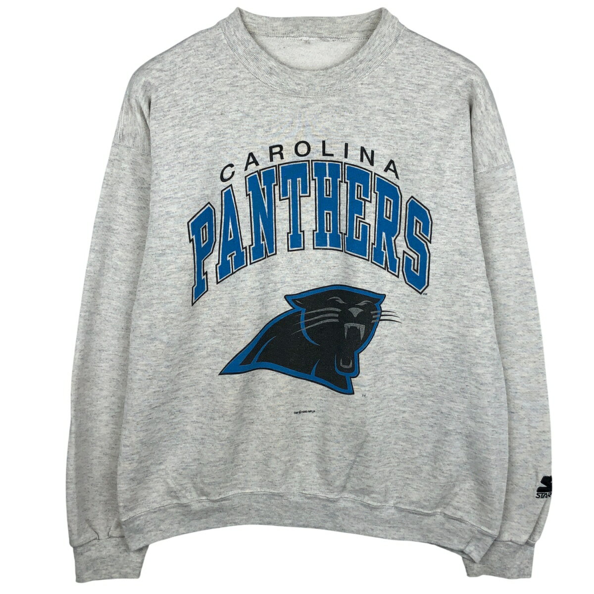 商品詳細 ブランド・不明・ 特徴・クルーネック(丸首)・長袖・ヴィンテージ・ モデル/形状・NFL CAROLINA PANTHERS カロライナパンサーズ・プリントスウェットシャツ トレーナー・ 素材・不明・ 色・グレー系 灰色・ブルー系...