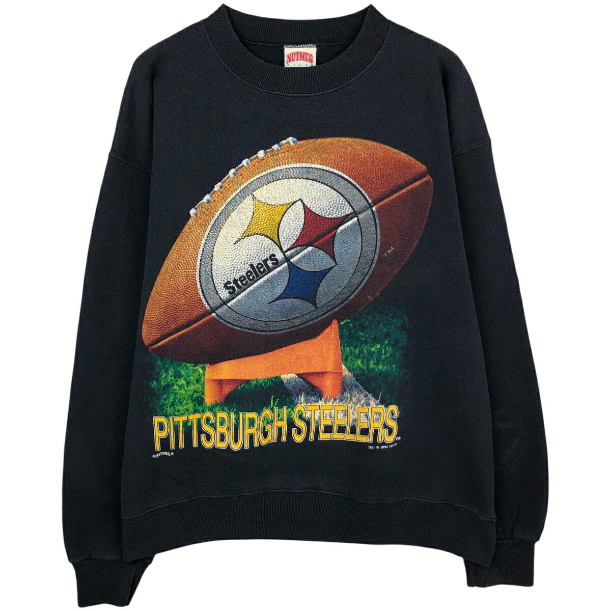 商品詳細 ブランド・NUTMEG・ 特徴・クルーネック(丸首)・長袖・ヴィンテージ・ モデル/形状・NFL PITTSBURGH STEELERS ピッツバーグスティーラーズ・プリントスウェットシャツ トレーナー・ 素材・コットン:50%・...