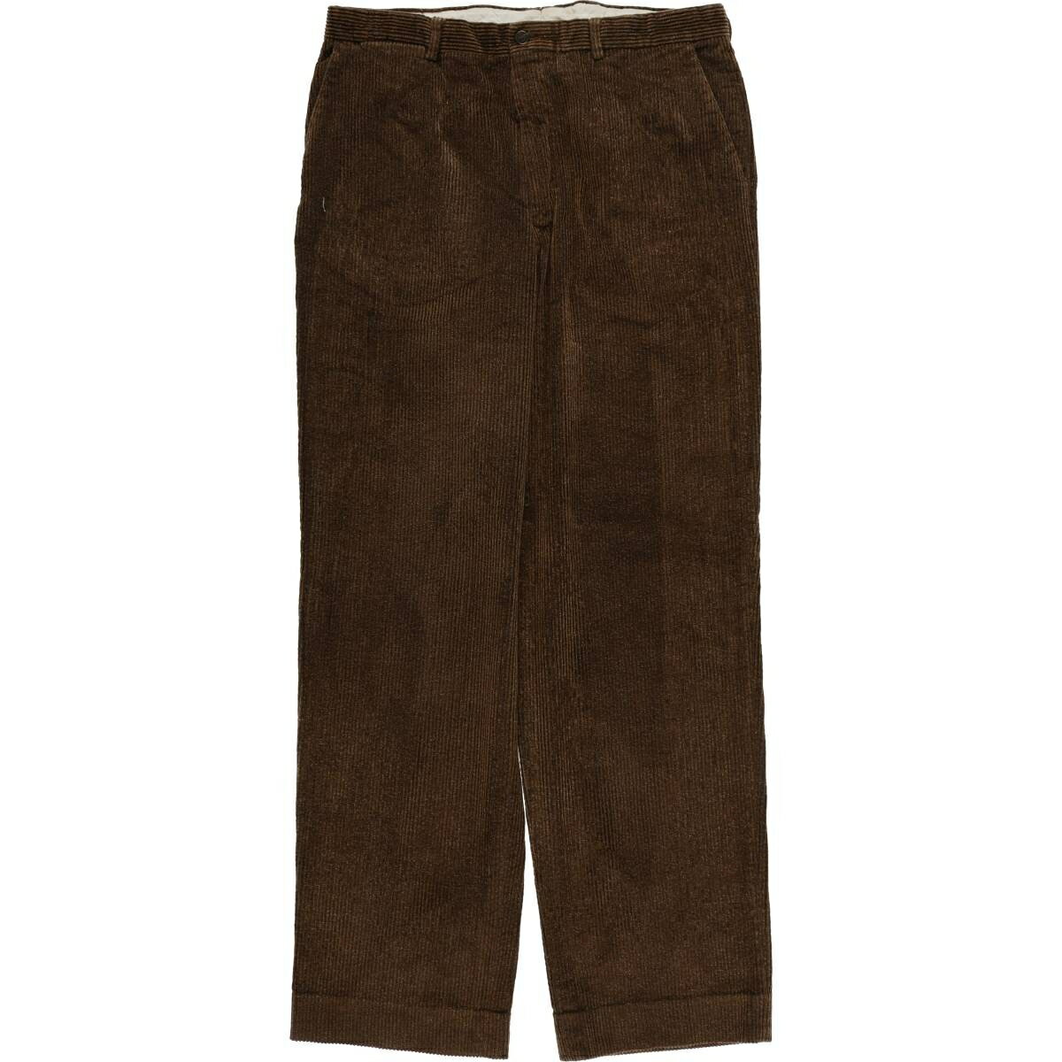 商品詳細 ブランド・TALLIA UOMO・ 特徴・厚手・ジッパーフライ・ワイドパンツ・ モデル/形状・コーデュロイパンツ・ 素材・不明・ 色・ブラウン系 茶色・ 柄・無地・ 生産国・USA製・ 年代 サイズ・メンズw34・表記サイズ:36...