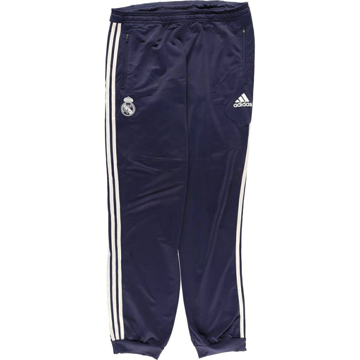 商品詳細 ブランド・adidas・アディダス・ 特徴・3本ライン・ワイドパンツ・ウエスト調節ひも・裾ジップ・ モデル/形状・LA LIGA ラ リーガ REAL MADRID レアル マドリード・ジャージパンツ トラックパンツ・ 素材・ポリ...