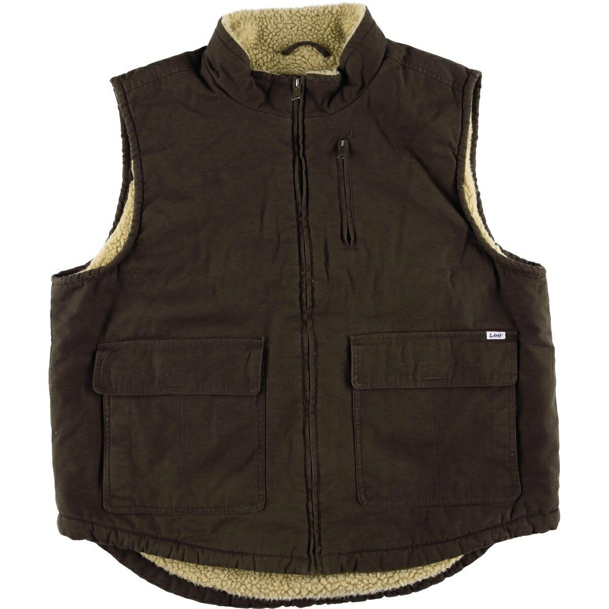 商品詳細 ブランド・Lee・リー・ 特徴・厚手・フルジップ・ボアライナー・ モデル/形状・WORKWEAR・ダックベスト・ 素材・コットン:100%・ 色・ブラウン系 茶色・ 柄・無地・ 生産国・中国製・ 年代 サイズ・表記サイズ:XL・着...