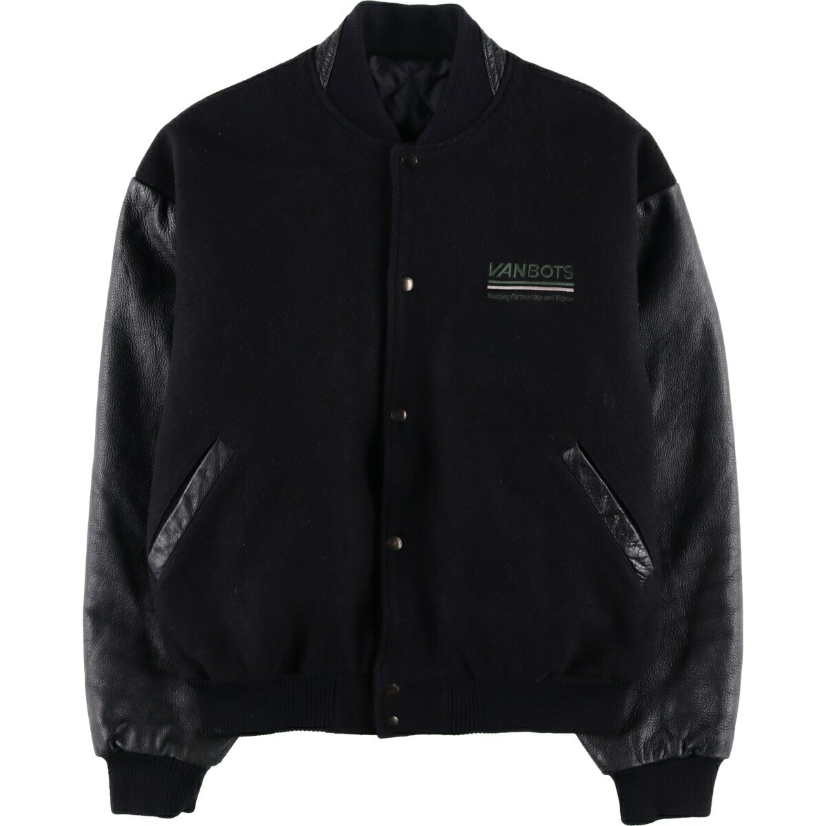 商品詳細 ブランド・ASTRO・ 特徴・スナップボタン・長袖・キルティングライナー・ モデル/形状・Vanbots ヴァンボッツ・袖革ウールボタンスタジャン バーシティジャケット・ 素材・ウール:75%・ナイロン:20%・OTHER FIB...