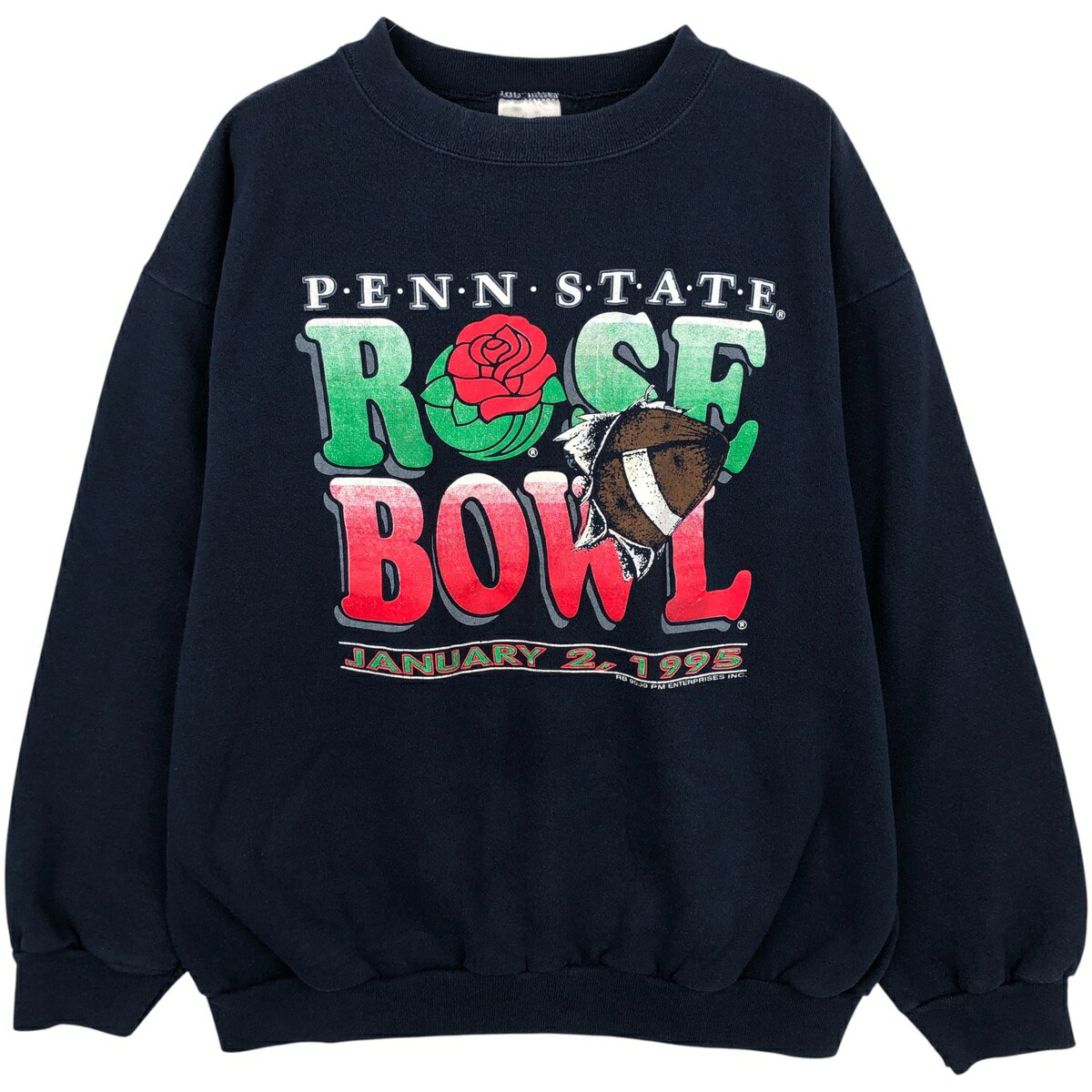 商品詳細 ブランド・Tultex・タルテックス・ 特徴・長袖・クルーネック(丸首)・ヴィンテージ・ROSE BOWL 1995 ローズボウル・ モデル/形状・PENN STATE ペンシルベニア州立大学・カレッジスウェットシャツ トレーナー...