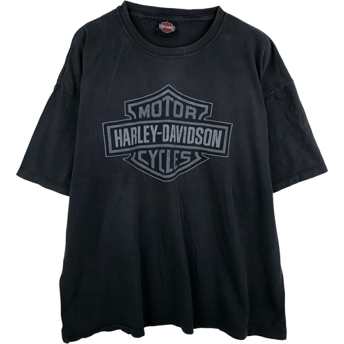 商品詳細 ブランド・Harley-Davidson・ハーレーダビッドソン・ 特徴・クルーネック(丸首)・半袖・両面プリント・ モデル/形状・モーターサイクル バイクTシャツ・ 素材・不明・ 色・ブラック系 黒色・ 柄・プリント・ドクロ柄 ス...